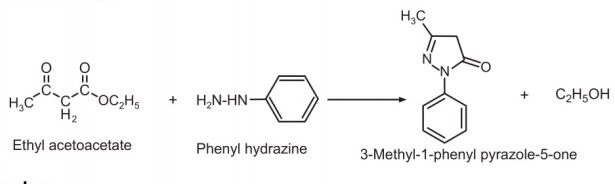 To prepare and submit 3-methyl-1-phenyl pyrazole-5-one (Paal-Knorr synthesis)
