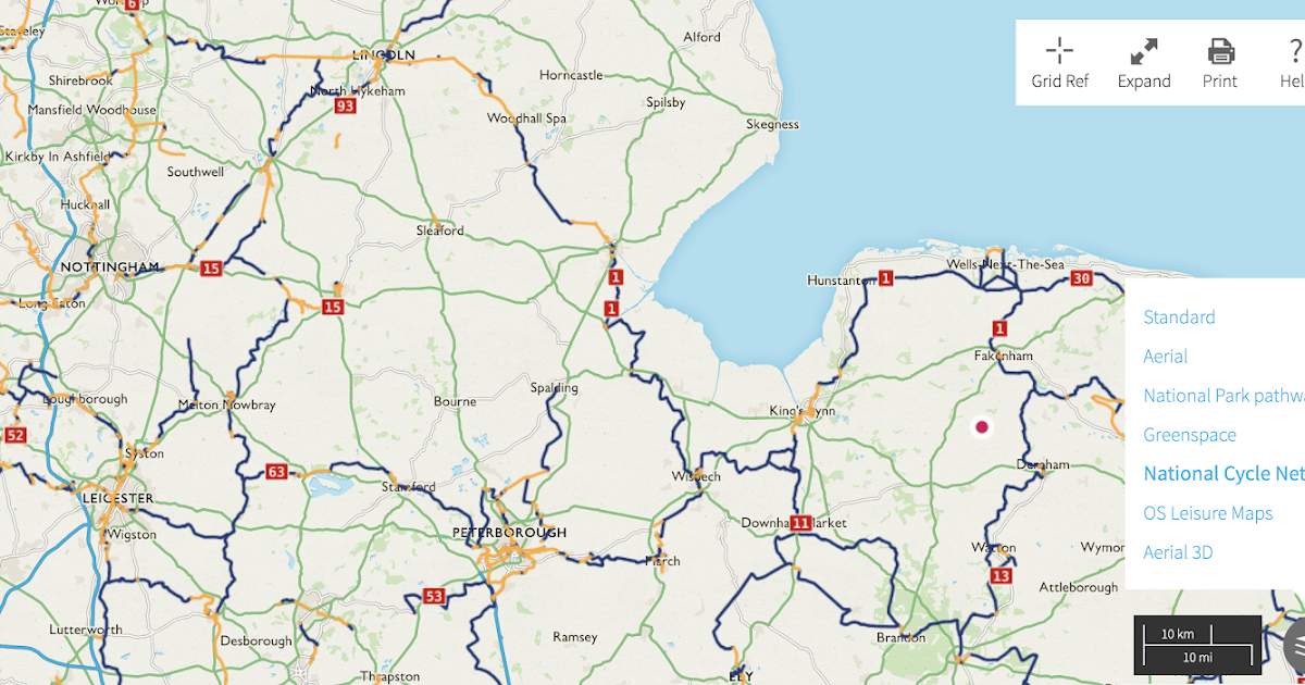 New Cycle Network Layer on OS Maps