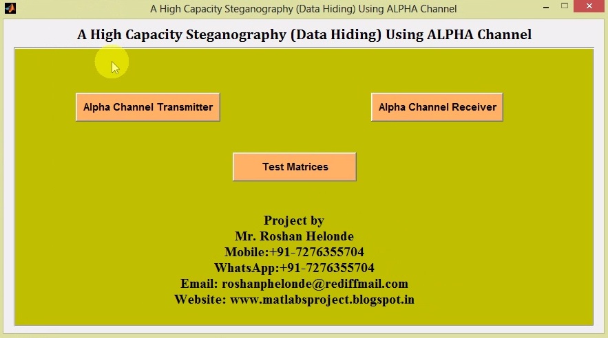 Matlab Project with Source Code Steganography for Data Hiding In ALPHA Channel || IEEE Based ...
