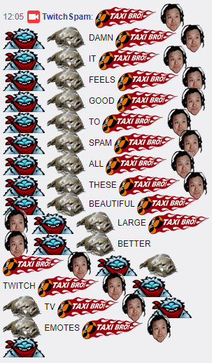 TWITCH SPAM | Caules, Copypastas, ASCII e BRAILLE art: NaM
