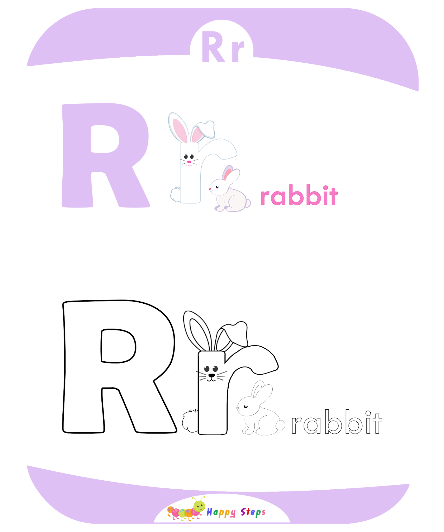Coloring Worksheets Letter -R-
