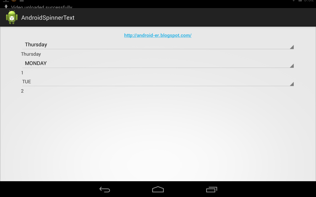 Android Er Spinner With Different Display Text And Return Value