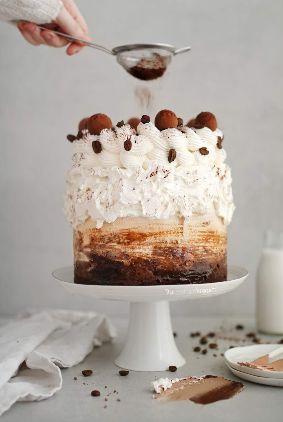 Coffee layer cake recipe | Ft Sproud | The Little Blog Of Vegan