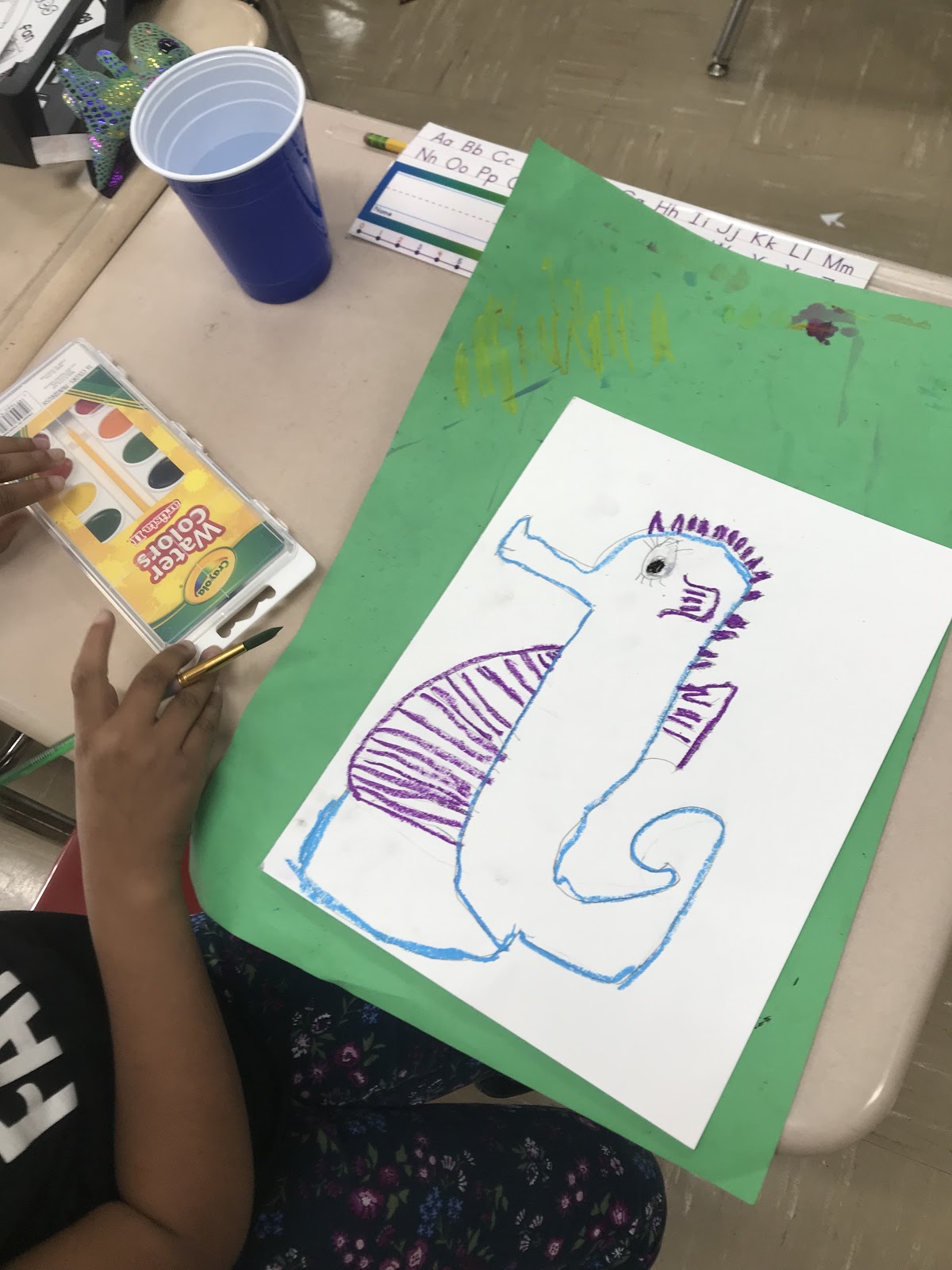 Elements of the Art Room: 1st grade Eric Carle inspired seahorses