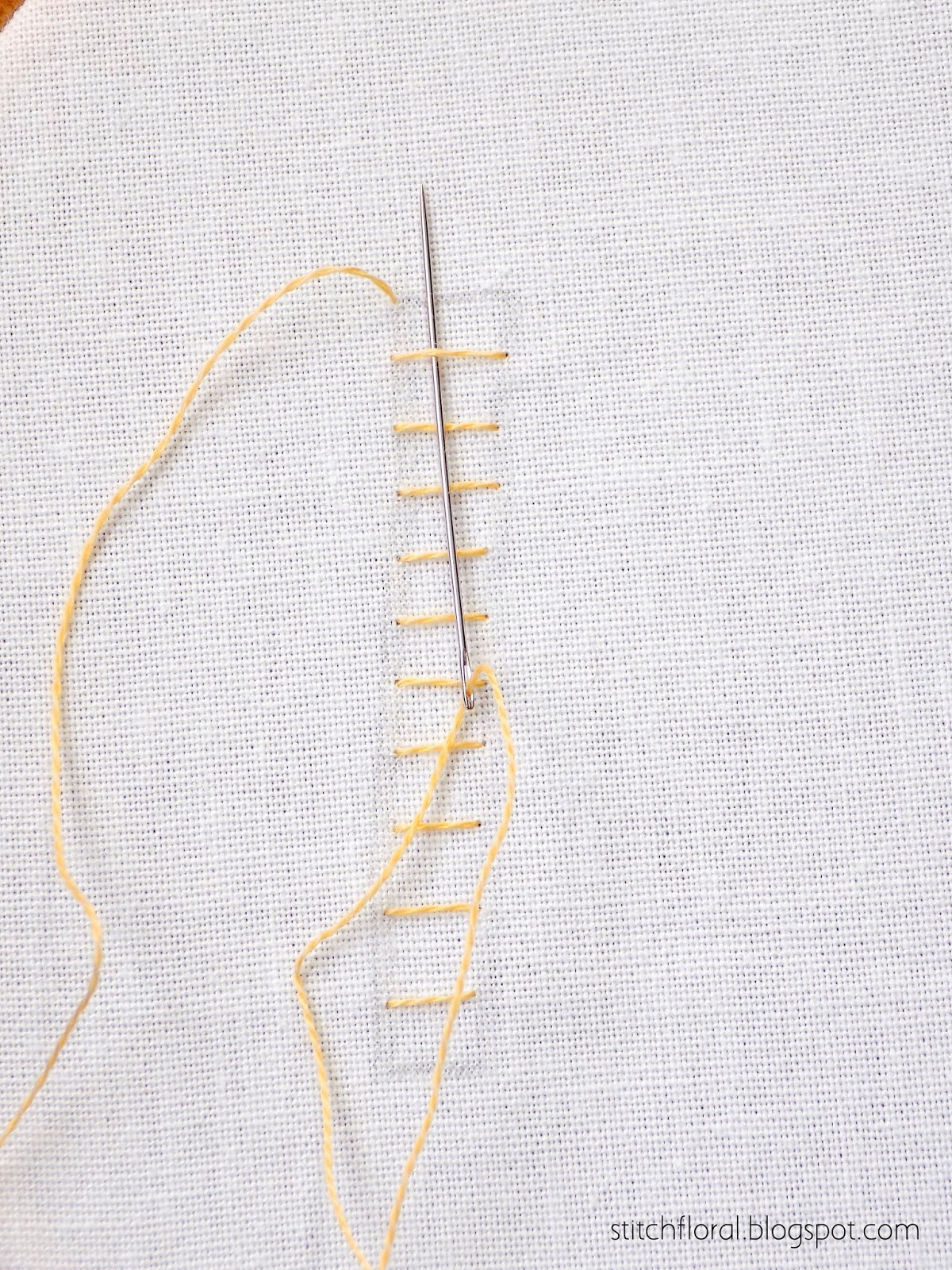 Raised stem stitch tutorial - Stitch Floral