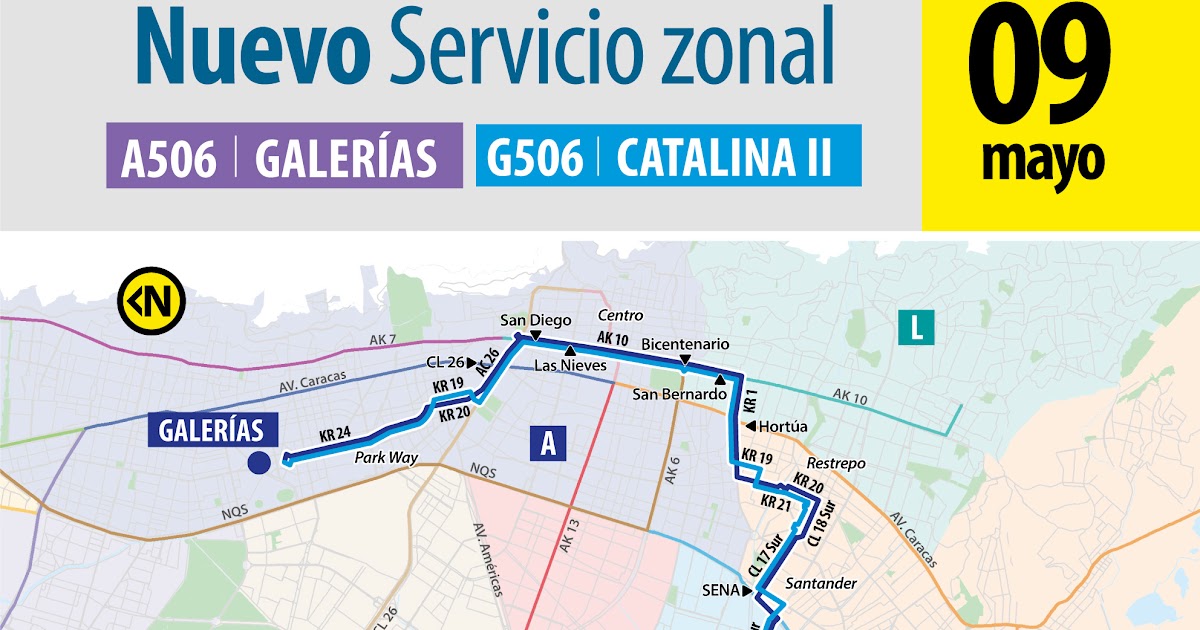 .: Implementación ruta A506 - G506. Reemplaza el servicio ZP128