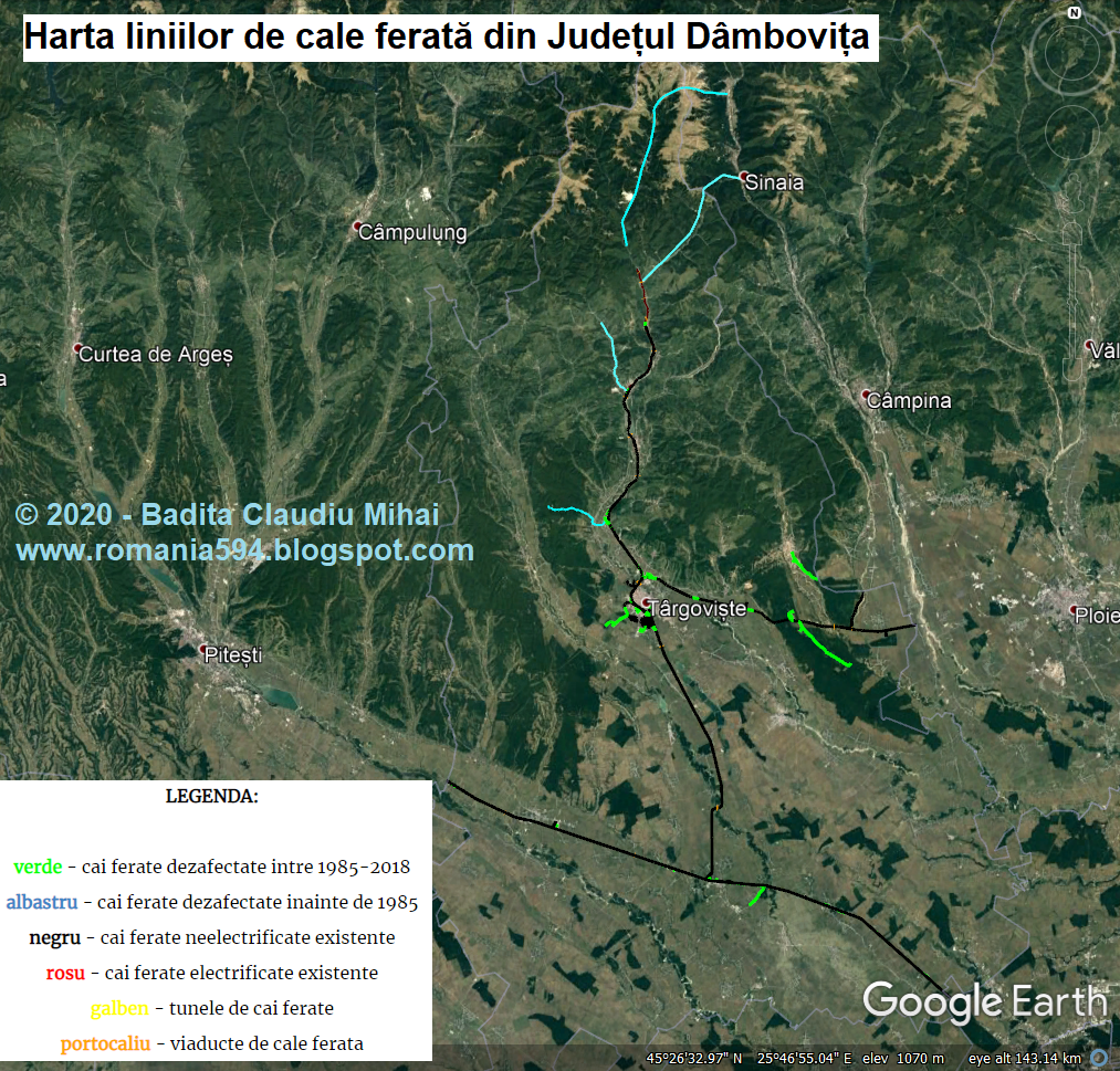 Cai ferate din Dambovita, de la inceputuri pana in prezent.