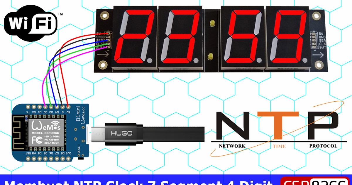 Membuat NTP Clock 7 Segment 4 Digit Menggunakan Wemos D1 Mini ESP8266 ...