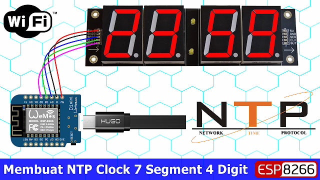 Membuat NTP Clock 7 Segment 4 Digit Menggunakan Wemos D1 Mini ESP8266 - Dicky B_Mz