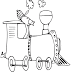 Kids Page: - Train Engine Cartoon Bird Engineer Coloring Pages