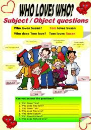 Subject and Object Questions | Inglés Secundaria CPI de Panxón
