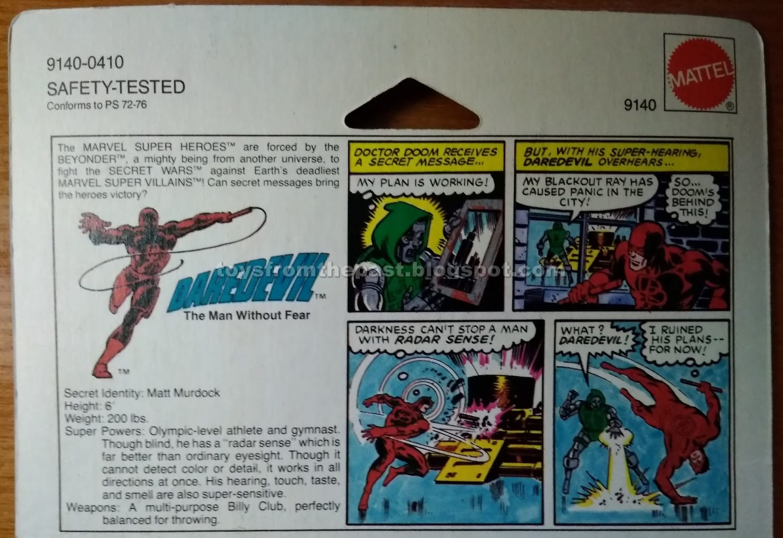 Toys from the Past: #936 SECRET WARS – DAREDEVIL (1985)