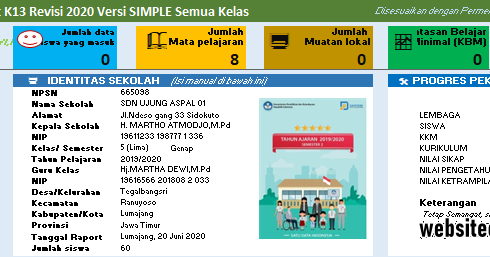 Aplikasi Raport K13 Semester 2 Kang Martho - Ruang Soal