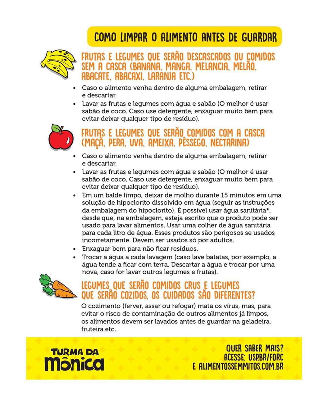 Cartilha da Turma da Mônica: como cuidar dos alimentos em tempos de ... Cartilha da Turma da Mônica: como cuidar dos alimentos em tempos de ...