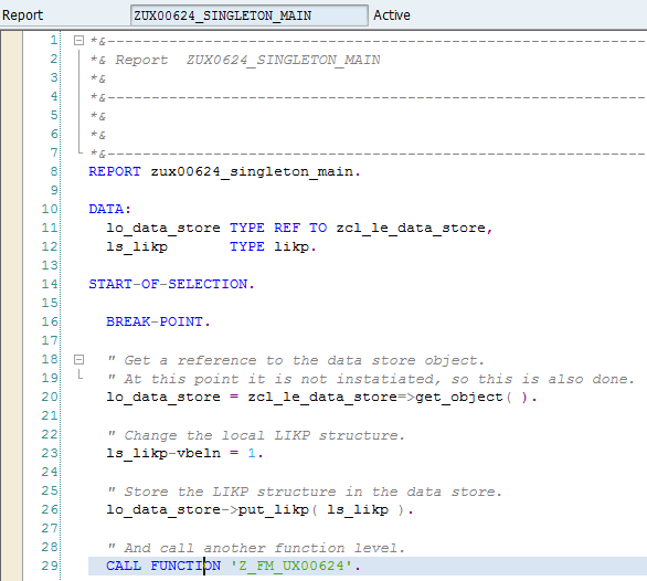 SAP ABAP Central: Singleton design pattern – A simple yet useful example