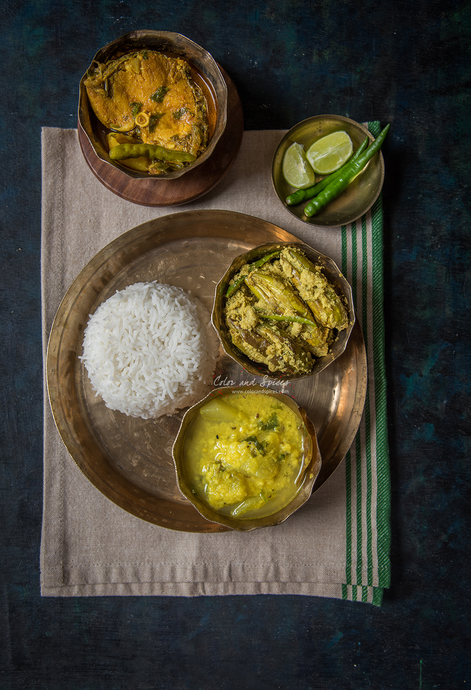 Color and Spices: Potol Posto with a coconut twist