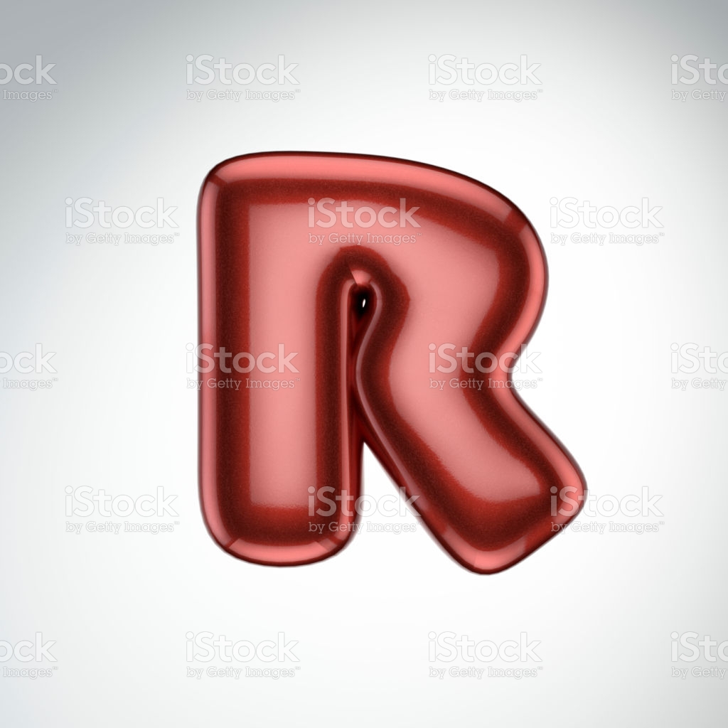 3D Bubble Letter R - Formal Letters