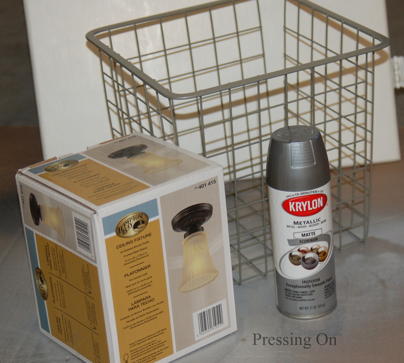 Pressing On: DIY: Vintage/Industrial Style Ceiling Light