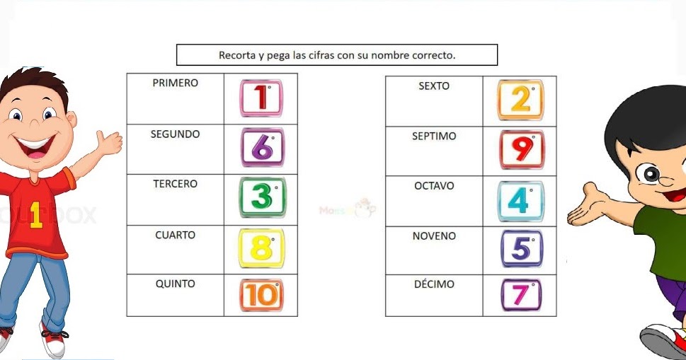 Maravillosas Fichas para Trabajar los Números Ordinales - Material ...