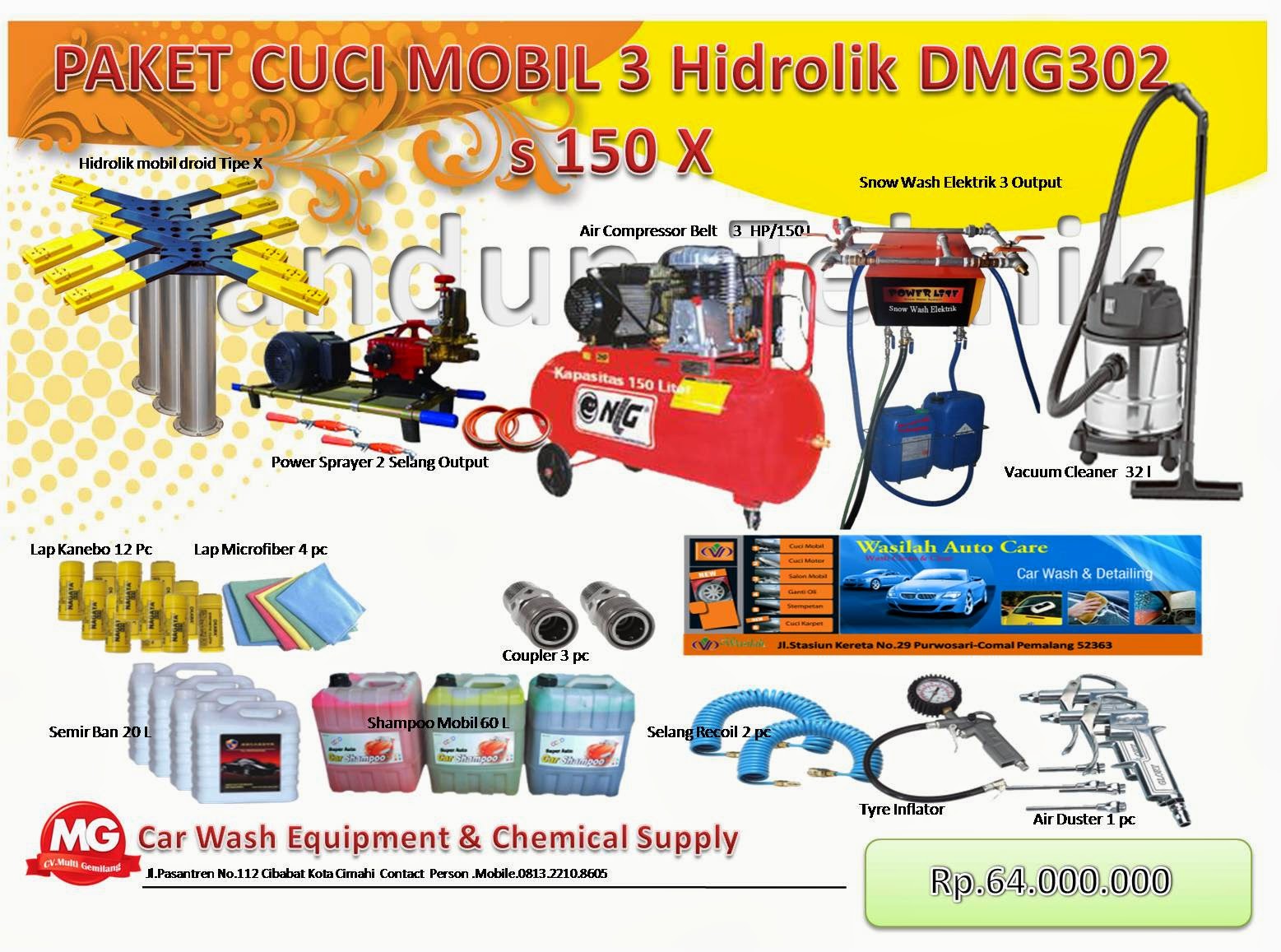 PAKET CUCI MOBIL 3 HIDROLIK - PERALATAN CUCI MOBIL DAN MOTOR MURAH