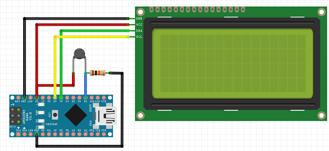 NTC Temperature Sensor With Arduino ESP 8266 - ElectronicDIYs