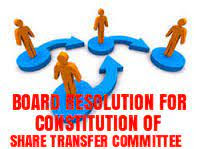 board resolutions board resolution for formation of share transfer ...