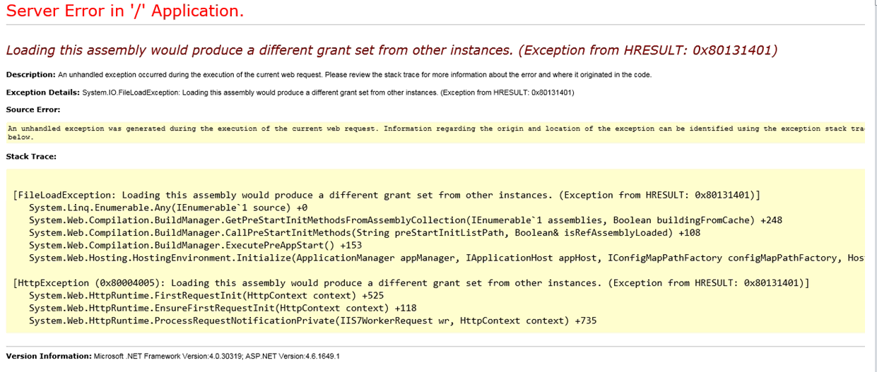 Ramu Blogs Loading This Assembly Would Produce A Different Grant Set