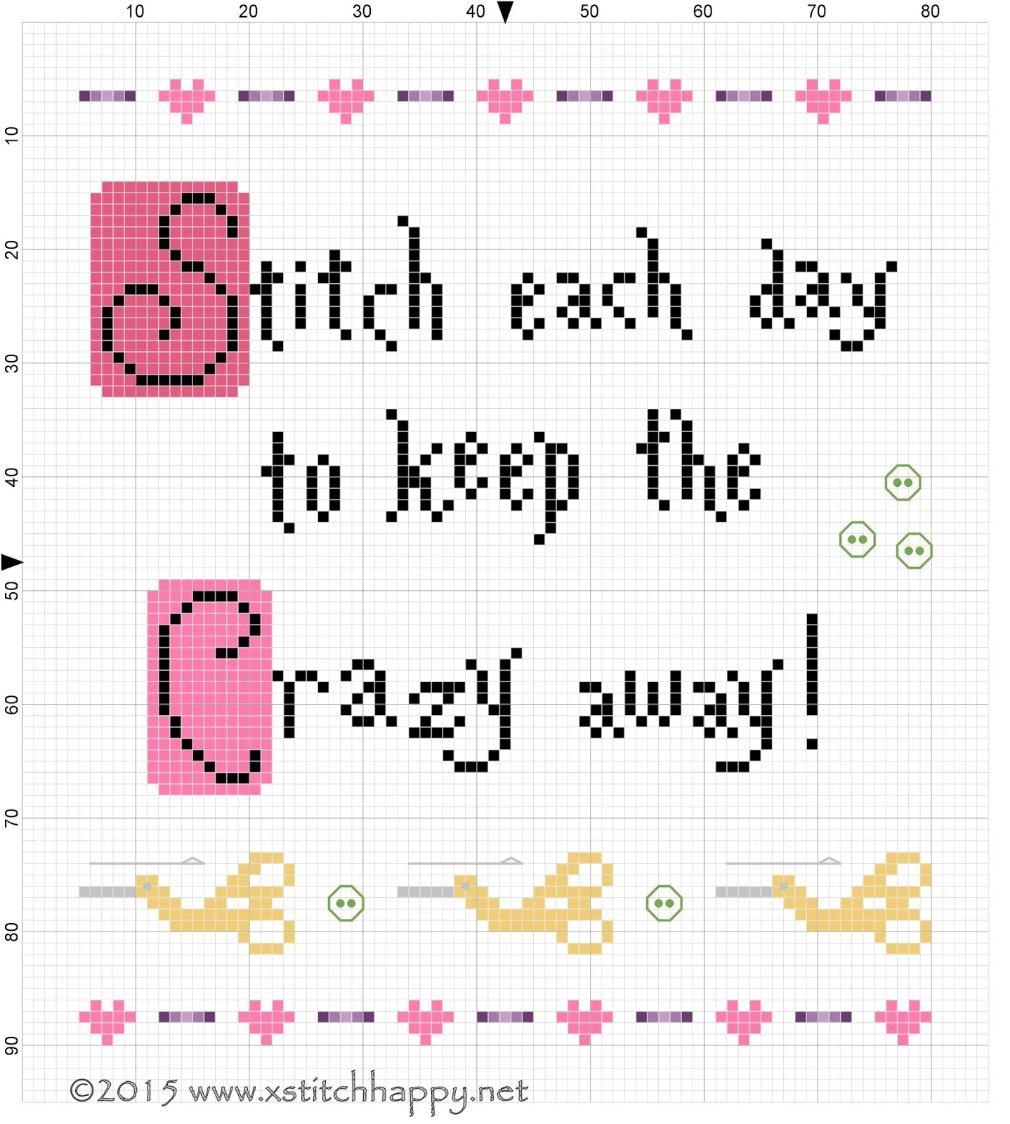 Freebie Cross Stitch Patterns - stop it hobby