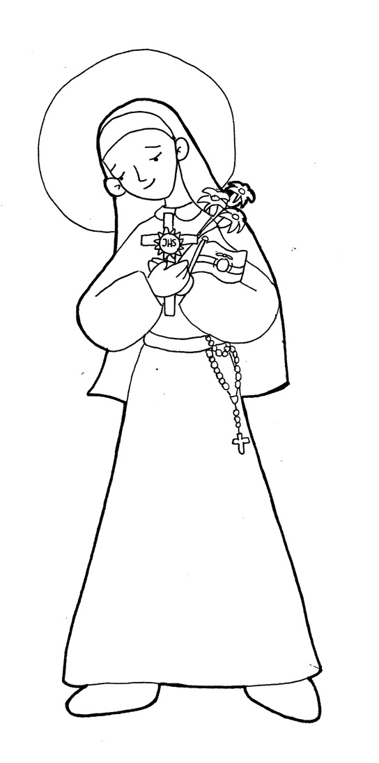 SANTA MARIANA DE JESÚS - dibujos para catequesis