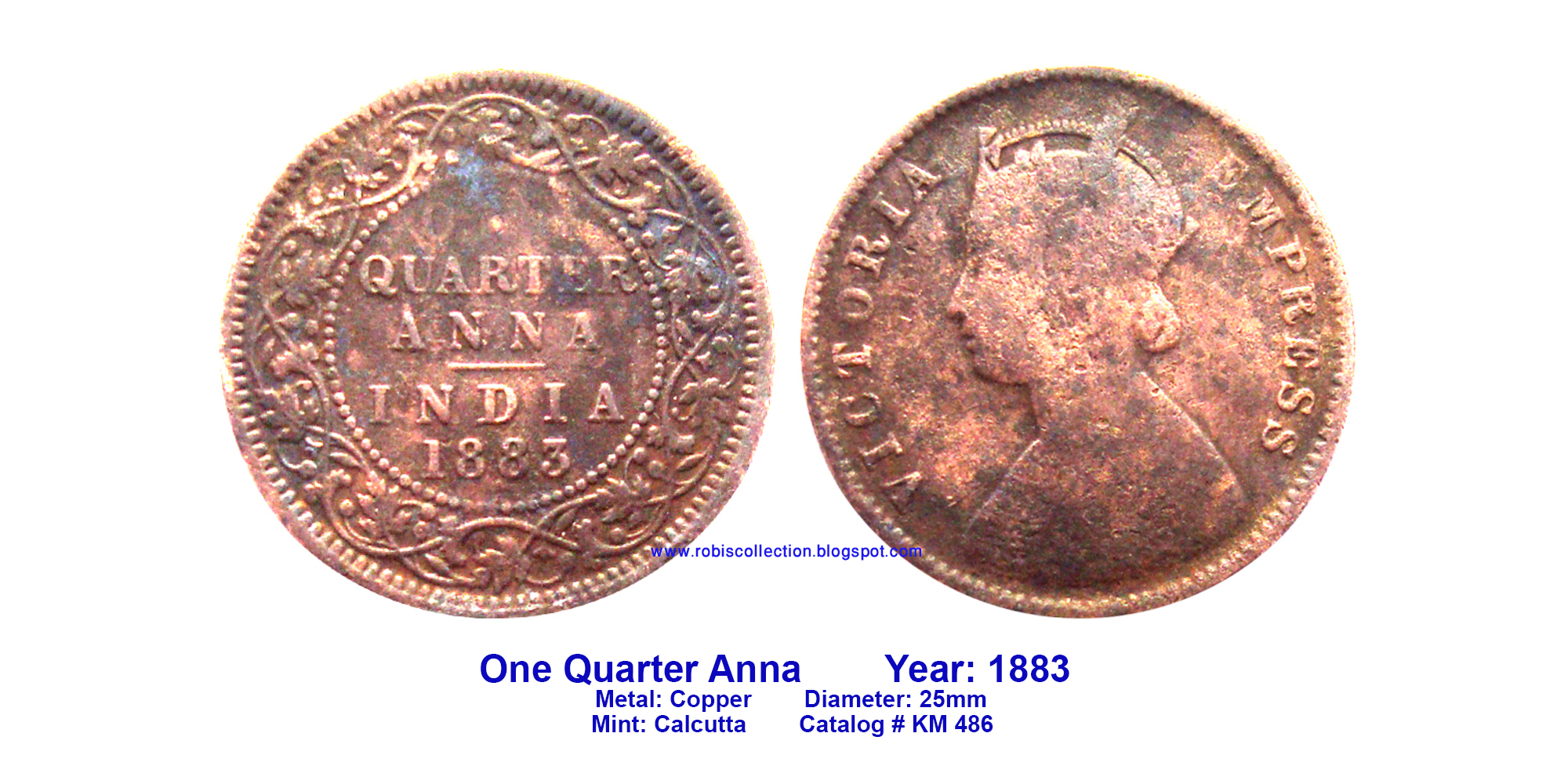 BRITISH INDIA: VICTORIA-QUARTER ANNA