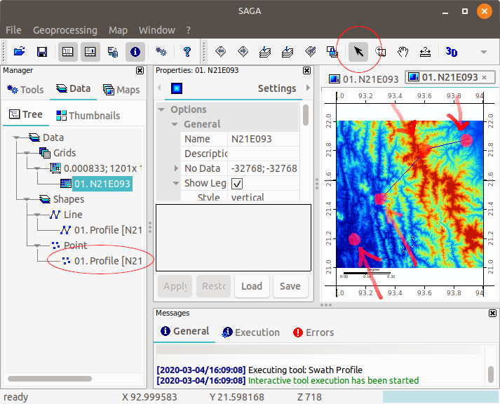 dominoc925: Using Saga GIS' Terrain Analysis Swath Profile (interactive ...