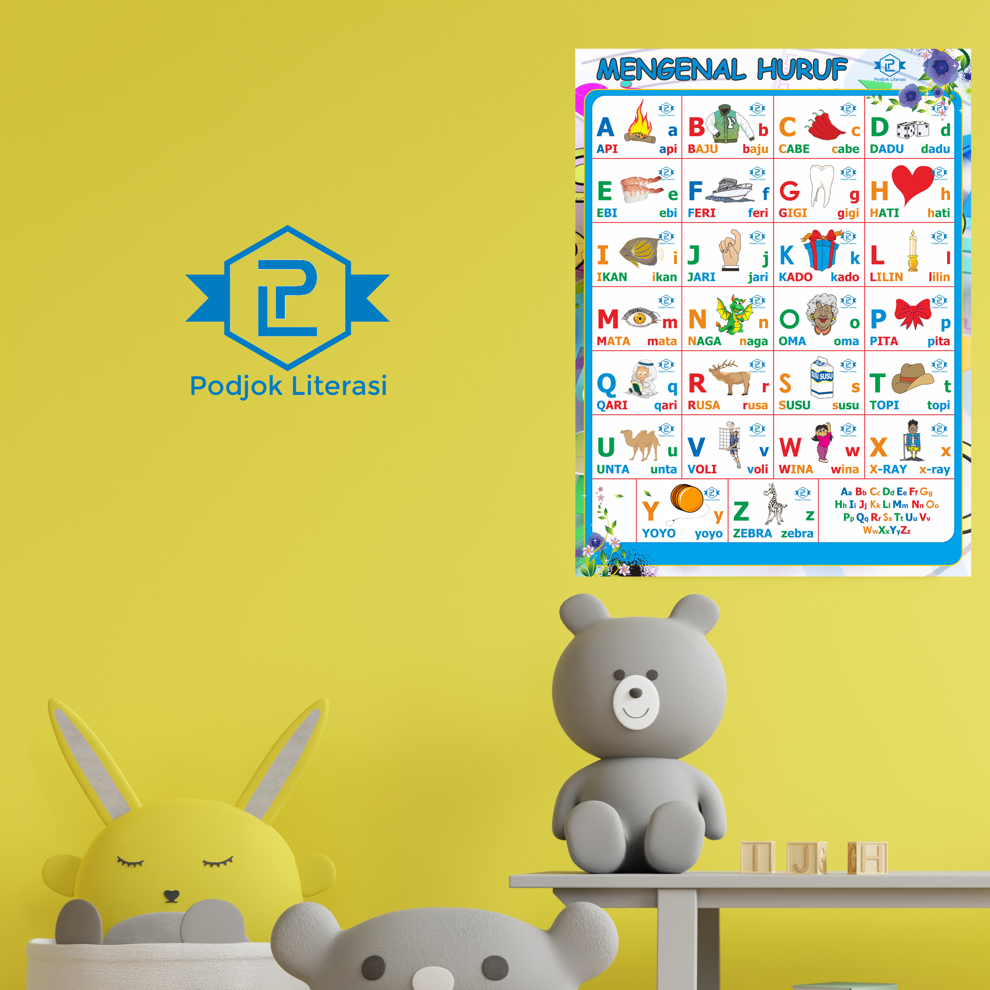 Poster Belajar Mengenal Huruf Abjad