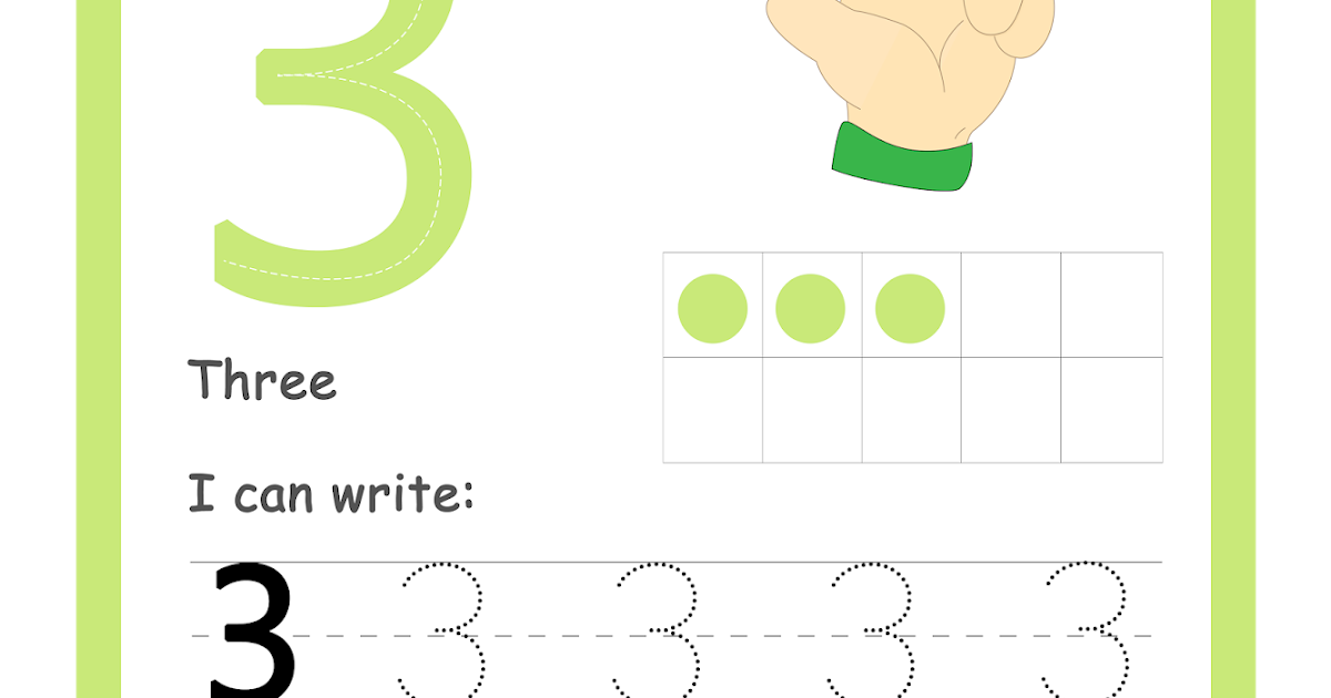 Number 3 for Kids - I can count, I can write - Three