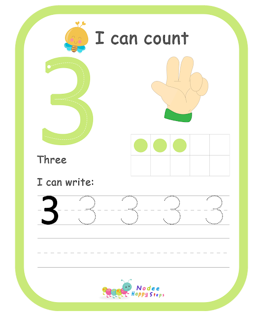 Number 3 for Kids - I can count, I can write - Three