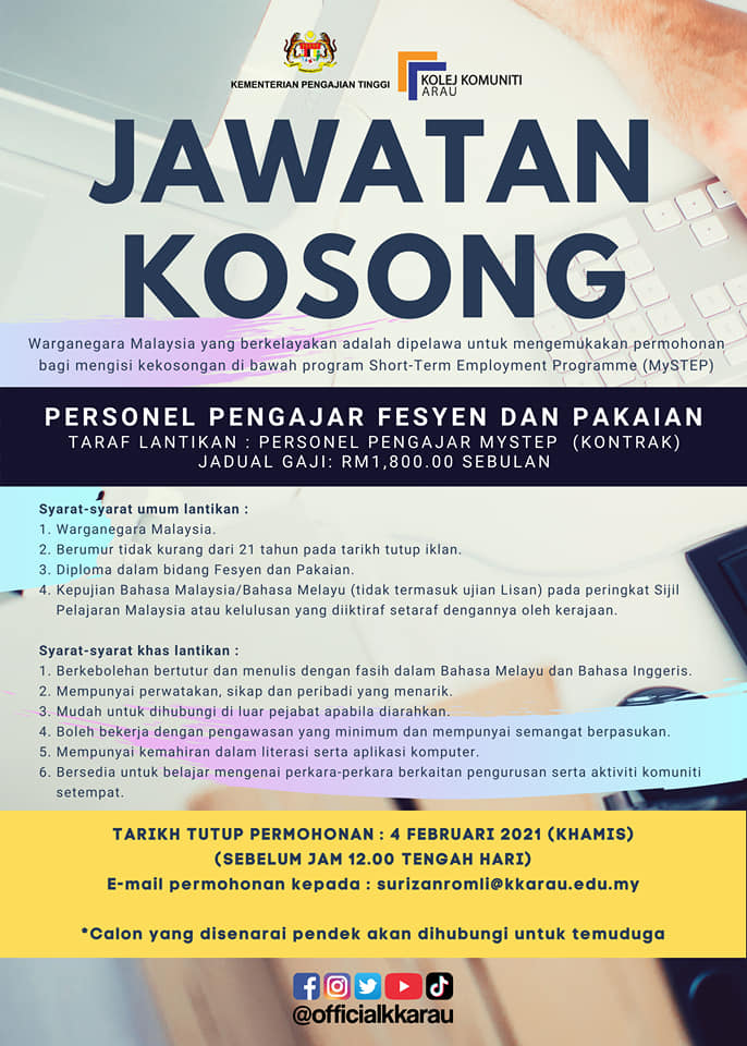 Jawatan Kosong di Kementerian Pengajian Tinggi KPT - JOBCARI.COM ...