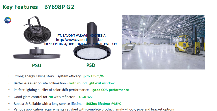 PHILIPS - GreenPerform Highbay G4 (BY698 G2) | DISTRIBUTOR RESMI LAMPU ...