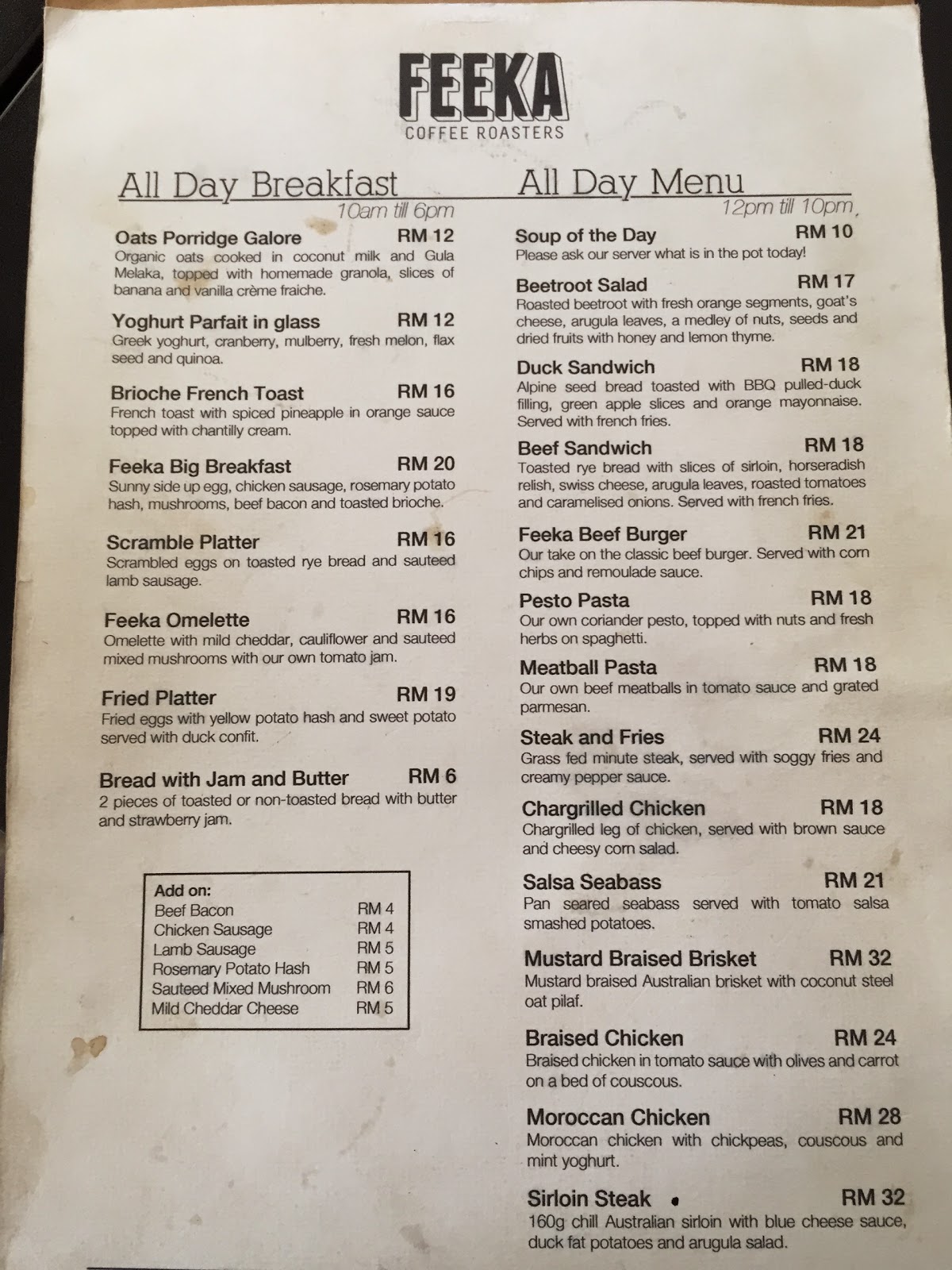 Feeka Coffee Roasters - The Tan Yiek