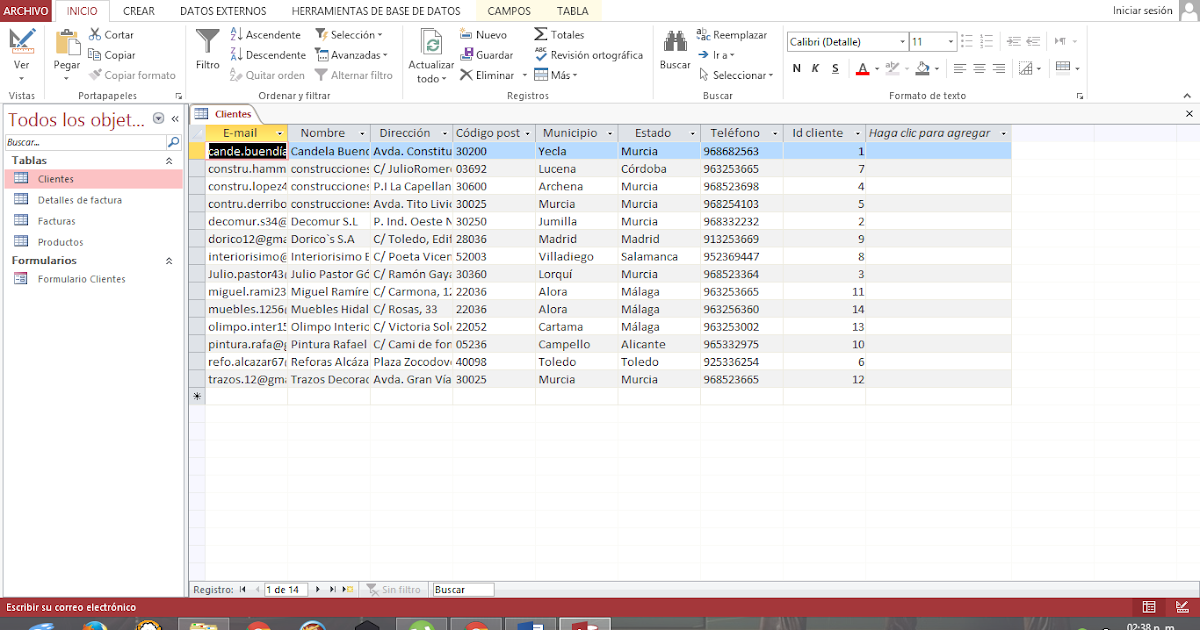 Diseña Y Gestiona Bases De Datos Ofimáticas: Base De Datos (Formulario)
