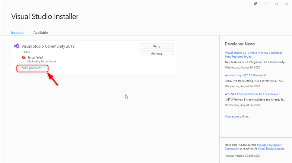 ASP.NET C#: The setup for this installation of Visual Studio is not ...