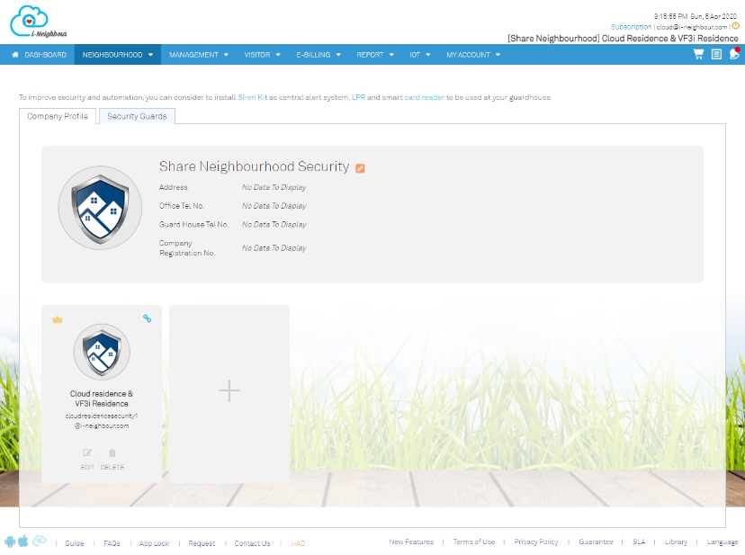 i-Neighbour [ADMIN] - How To Enable Share Neighbourhood Guard House ...