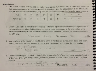 Megan's Chemistry Lab Blog: Lab 12: Alka Seltzer and the Ideal Gas Law