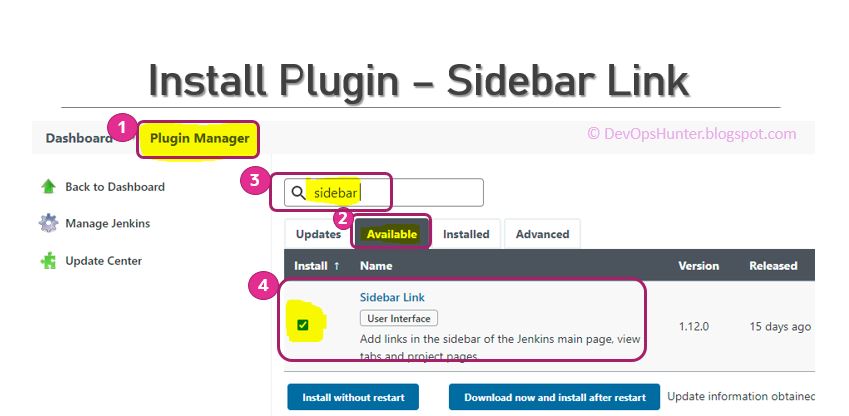 DevOps Hunter: Sidebar Links in Jenkins Job