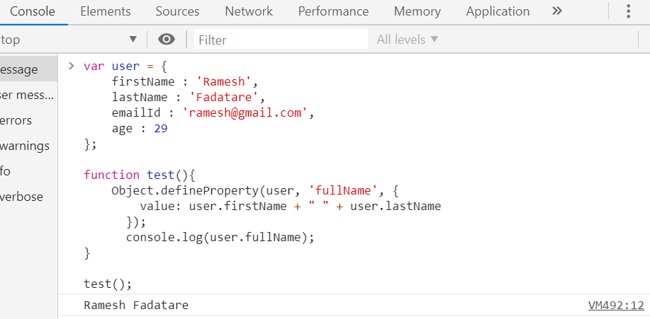 JavaScript Object.defineProperty() Method Example JavaScript Object.defineProperty() Method Example