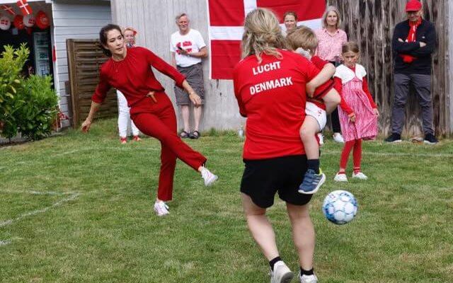 Frederik and Mary watched the football match played between Denmark vs ...