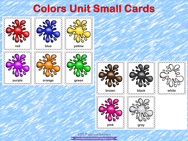 ESL/EFL Preschool Teachers: COLORS Theme for Kindergarten- Holistic ...