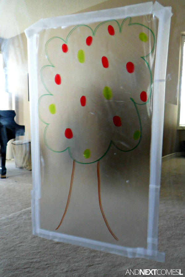 Sticky Apple Tree Color Matching Activity | And Next Comes L ...