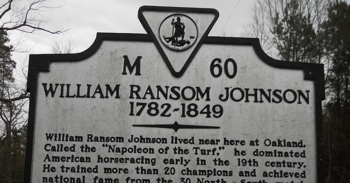 Random Thoughts on History: William Ransom Johnson: Napoleon of the Turf