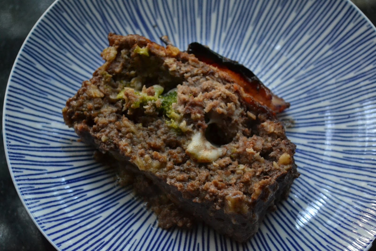 Smoky Date Cheesy Broccoli Stuffed Meatloaf