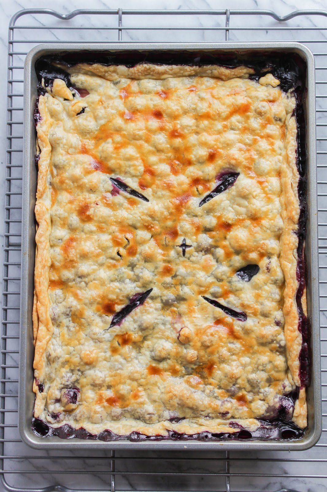 Blueberry Slab Pie #SundaySupper
