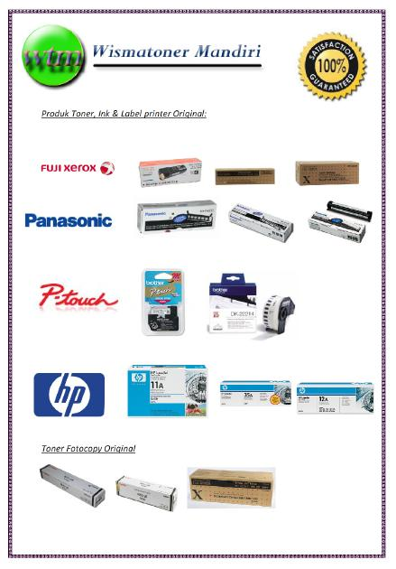 Supplier toner, ink, dan label original